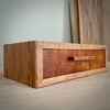 Handcrafted Oak and Cherry Wood Drawer - Double Drawer Box - Wood ...