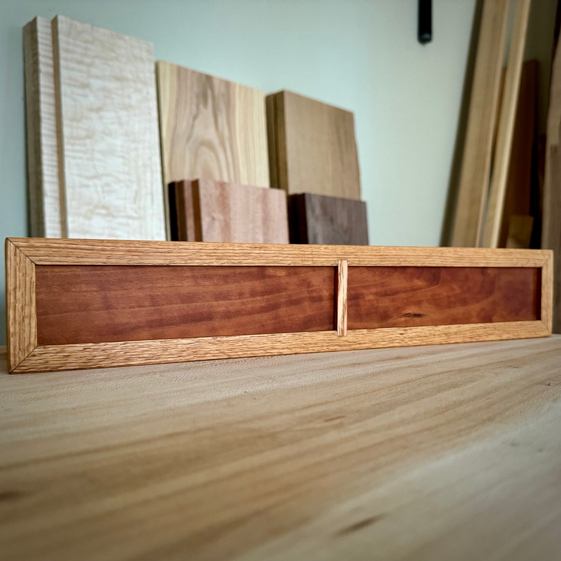 Handcrafted Oak and Cherry Wood Drawer Double Drawer Box Wood Jewelry ...