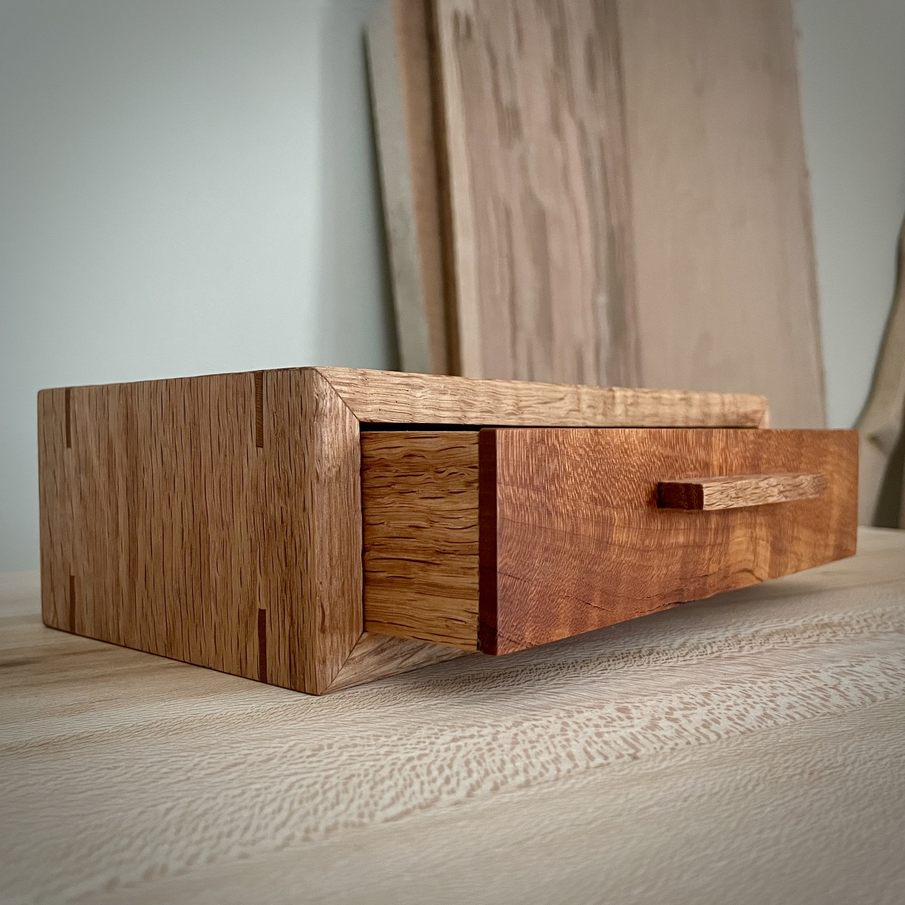Handcrafted Oak and Cherry Wood Drawer - Jewelry Box - MADE TO ORDER - Etsy