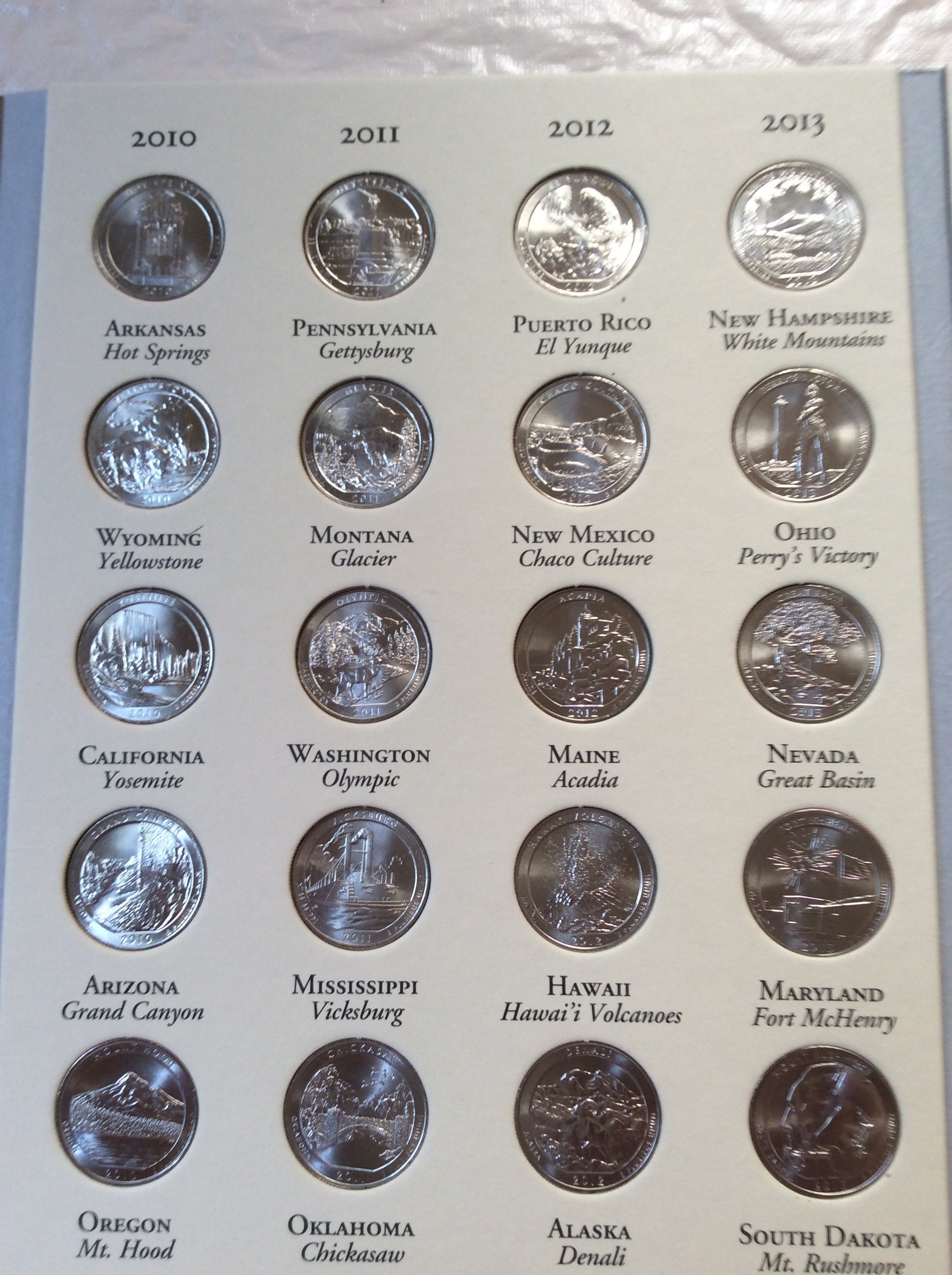 America the Beautiful Quarters Complete Uncirculated Set All 56 Coins ...