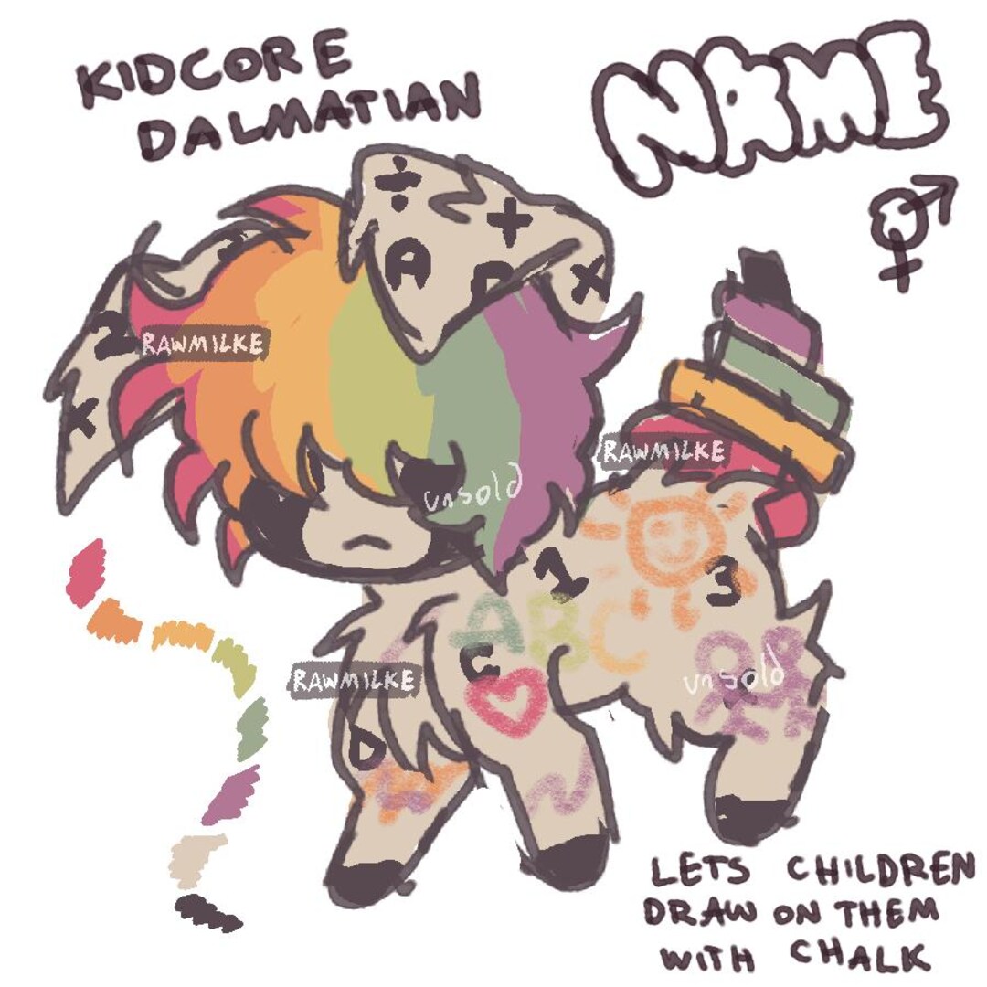 Kidcore Dalmatian Furry Adoptable - Etsy