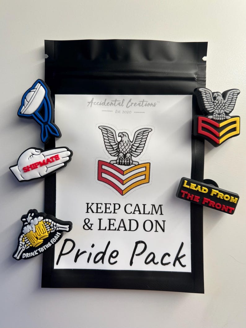 Navy First Class Petty Officer Pride (FCPOA) Shoe Charm Pack - Etsy