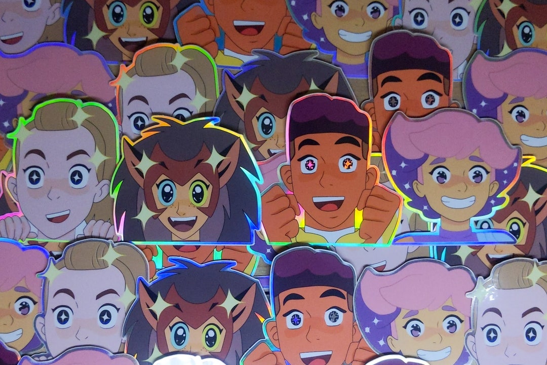 Power Princess Holographic Peeker Sticker - Etsy