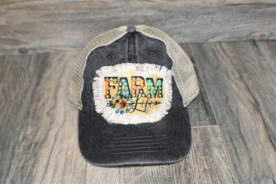 Farm Life / Cute Hats / Mesh Baseball Hat / Cap / Baseball Cap | Etsy