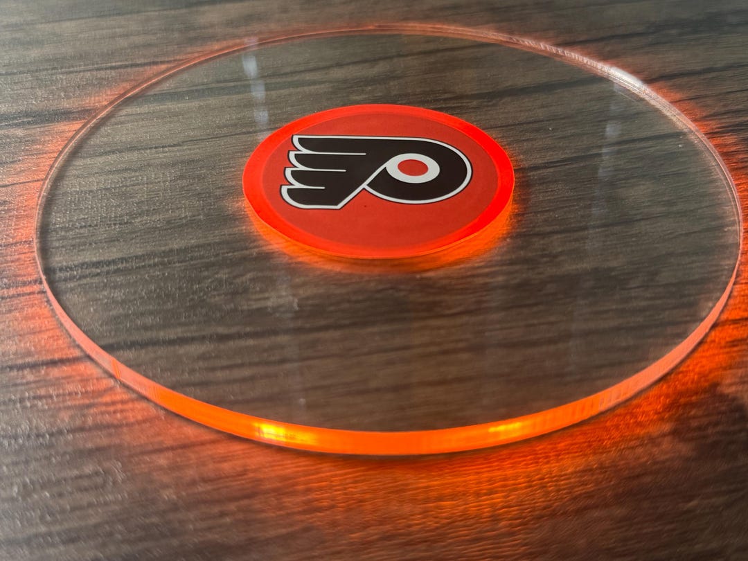 Flyers Orange Round Led Coaster - Etsy