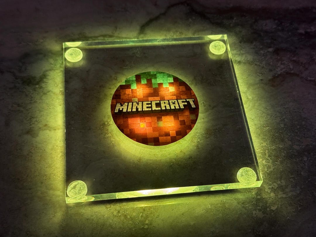Minecraft Premium LED Coaster - Etsy