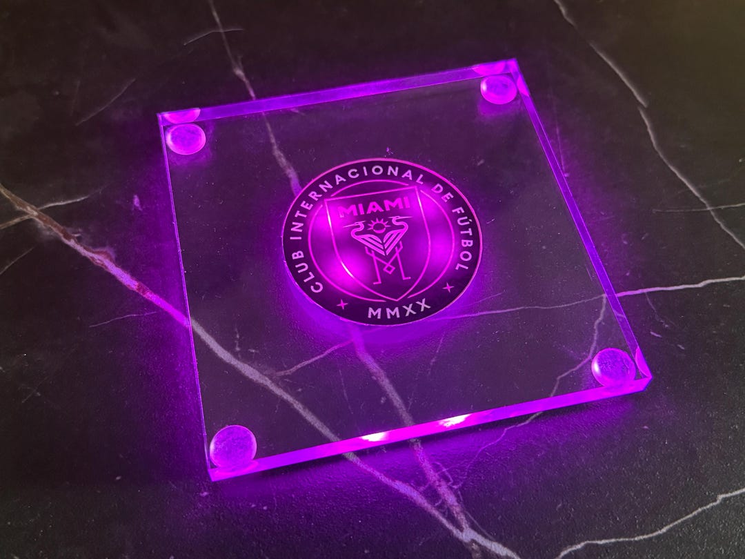 Inter Miami Premium LED Coaster - Etsy