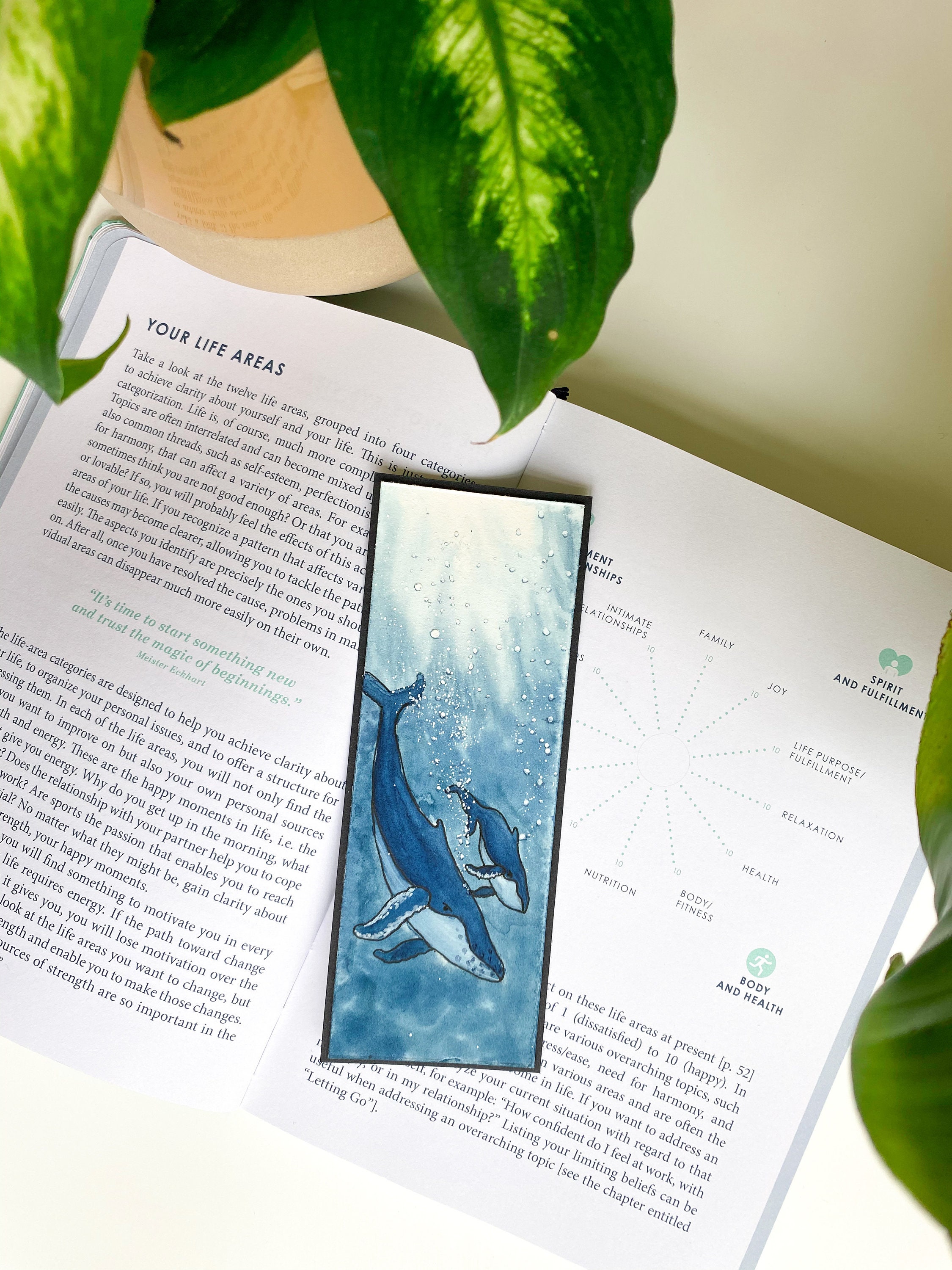 Humpback Whale Bookmarks Handmade Watercolour Bookmark - Etsy