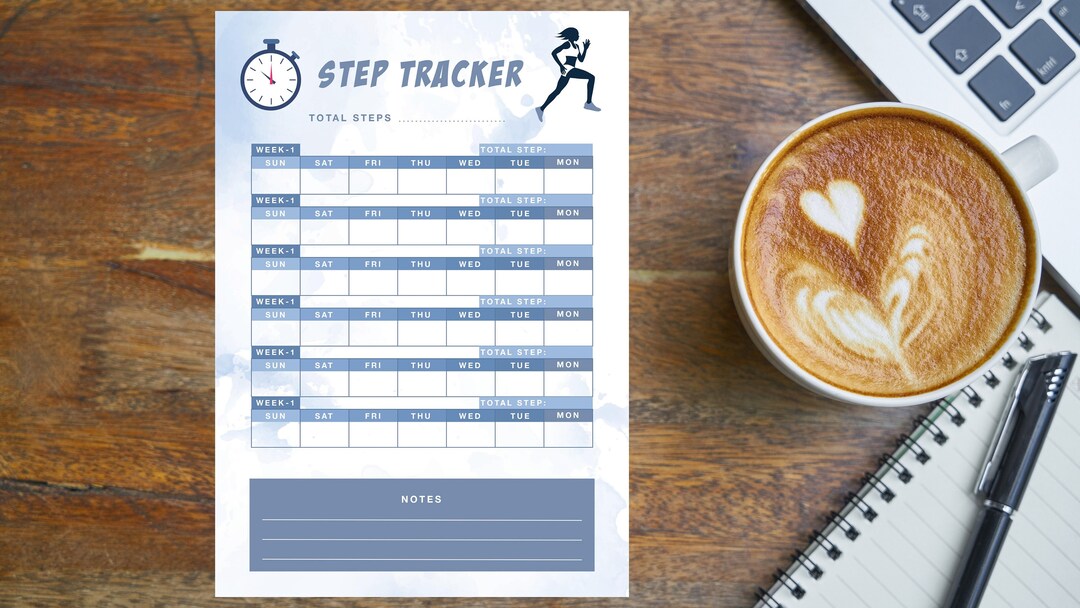 Digital Step Tracker Printable Walker Tracker PDF - Etsy