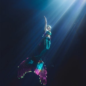 Patent-protected Glowing Mermaid Merman Tail Style 1 Green Pink - Etsy