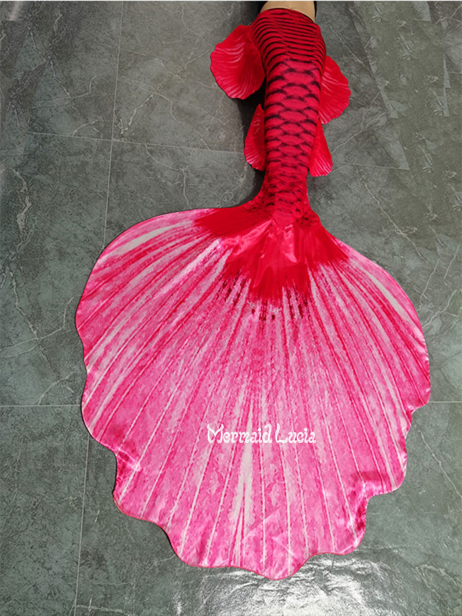 HANDMADE Big Koi Fluke Synthetic Silk Reflective Fabric Mermaid Tail - Etsy