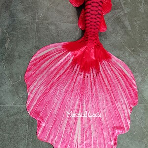 HANDMADE Big Koi Fluke Synthetic Silk Reflective Fabric Mermaid Tail - Etsy