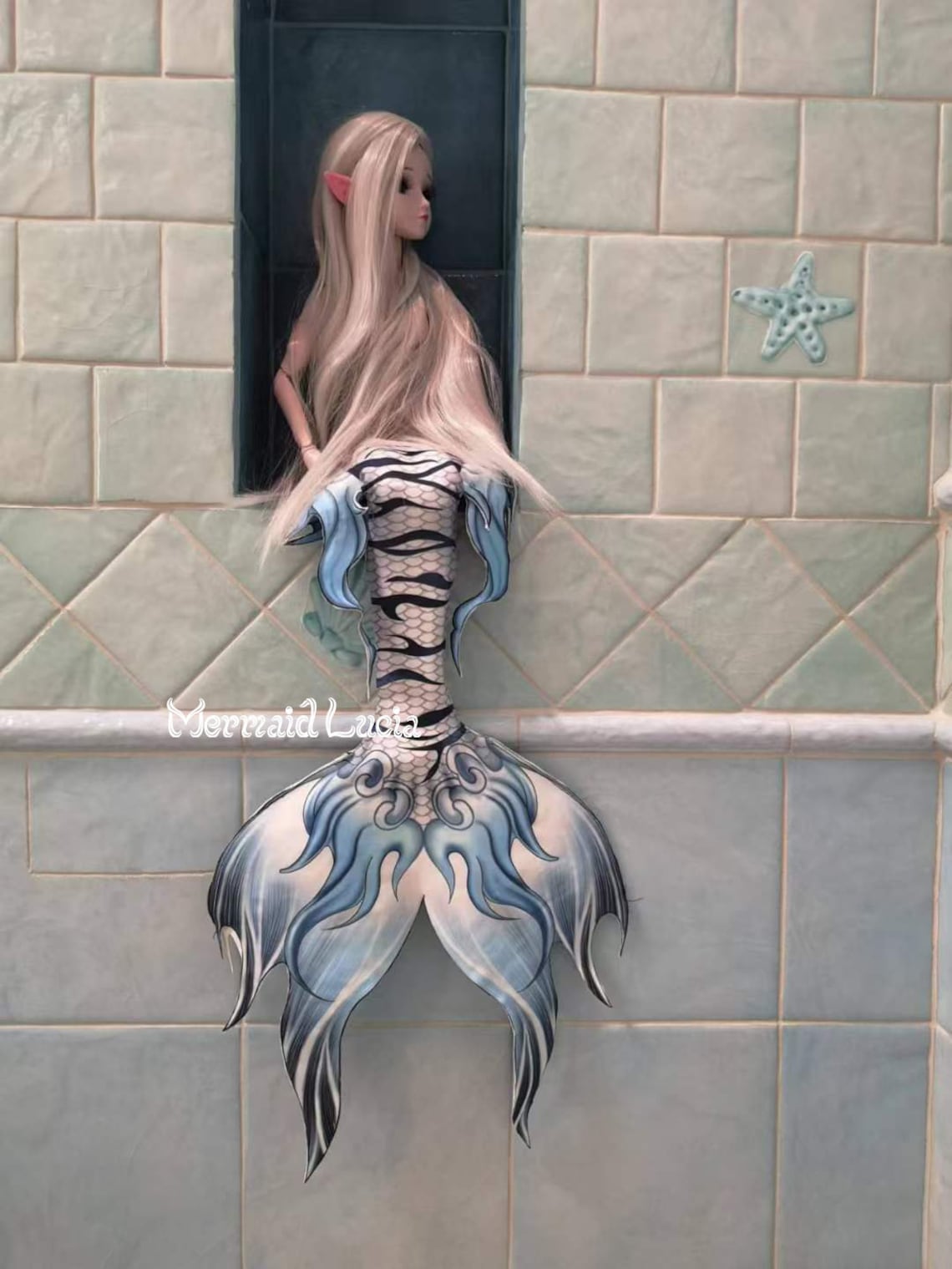 Tiger Stripes Mermaid Merman Tail - Etsy