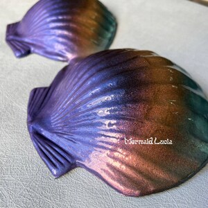 Mermaid Silicone Shell Bra Style 7 Metallic Auroral Color Top Costume ...