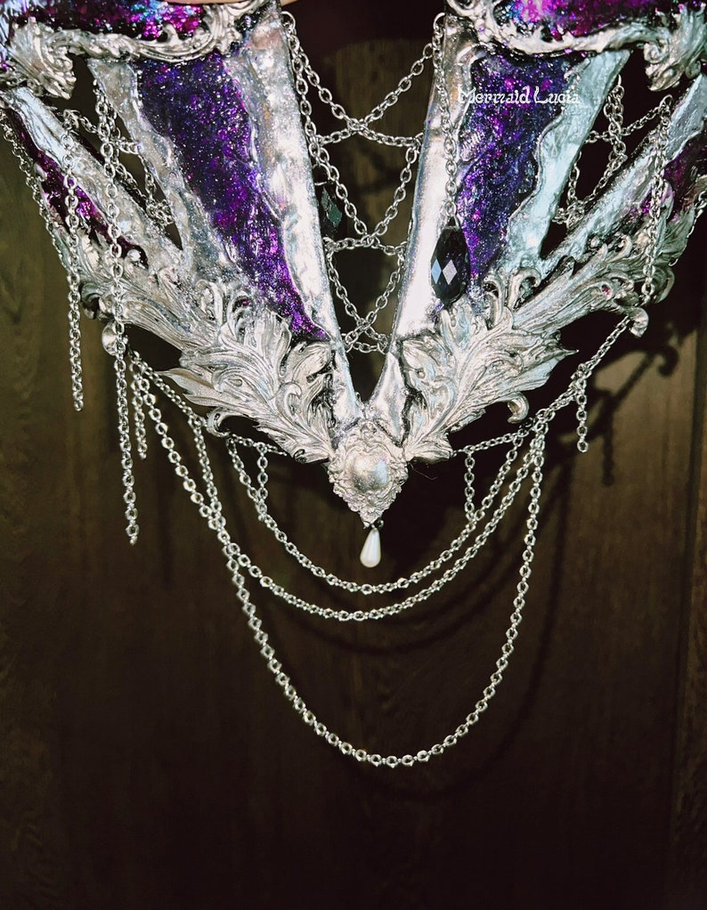 Queen Amethyst Resin Mermaid Corset Bra Top Cosplay Costume - Etsy