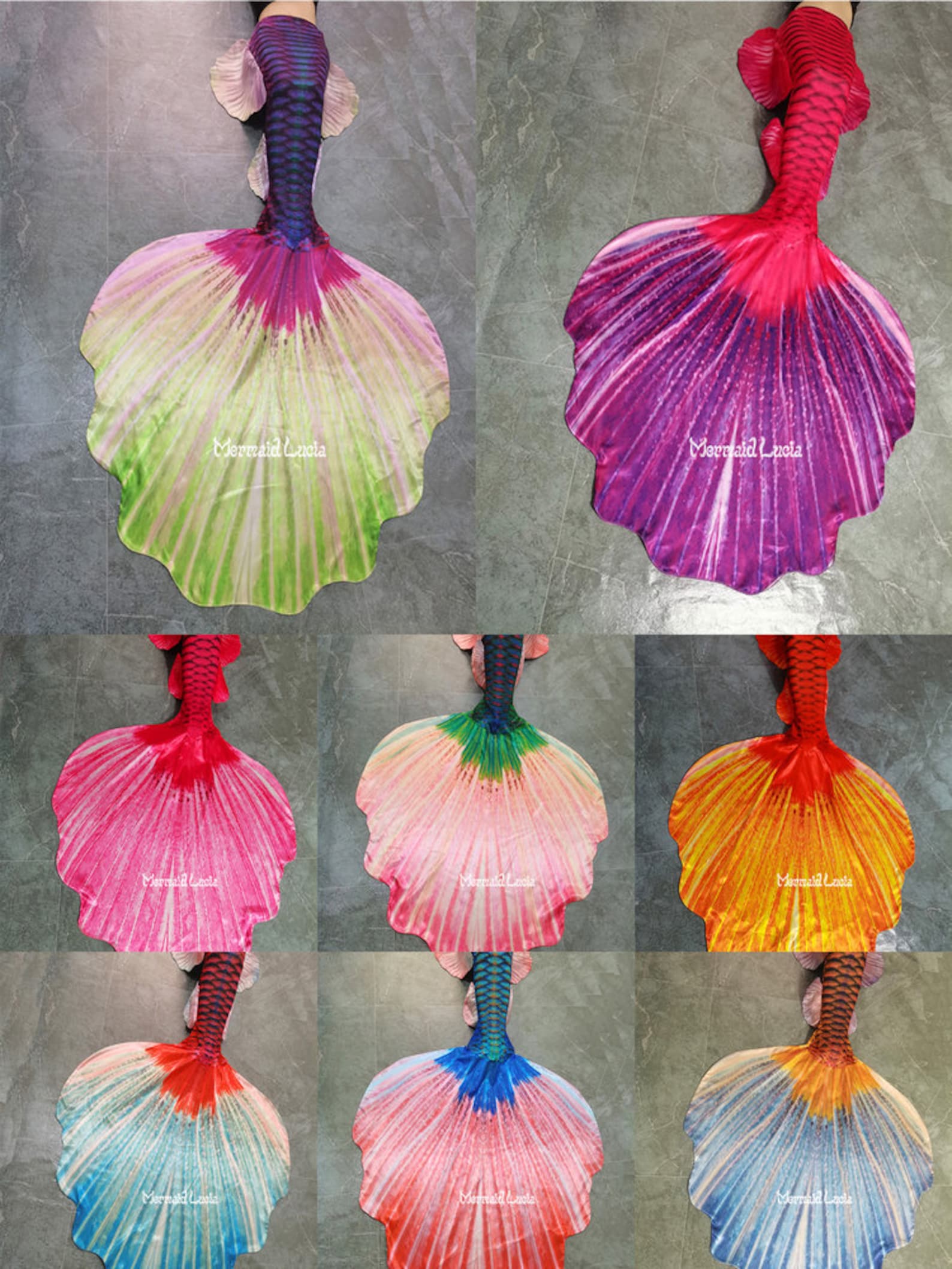 HANDMADE Big Koi Fluke Synthetic Silk Reflective Fabric Mermaid Tail - Etsy
