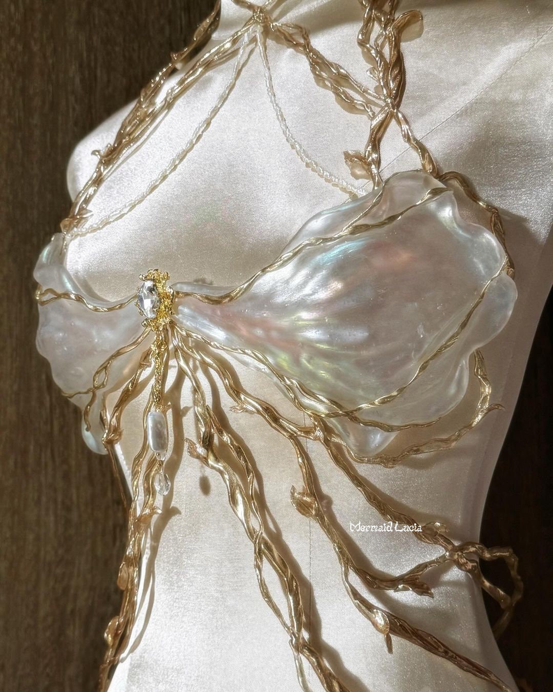 Forest Fairy Resin Porcelain Mermaid Corset Bra Top Cosplay Costume ...