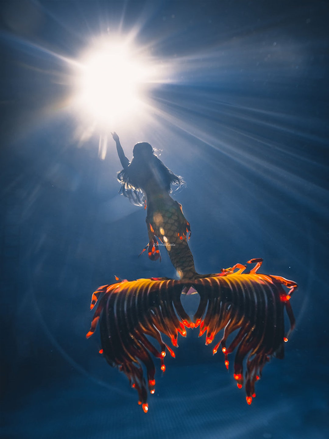 Patent-protected Glowing Mermaid Merman Tail Style 1 Yellow Red - Etsy