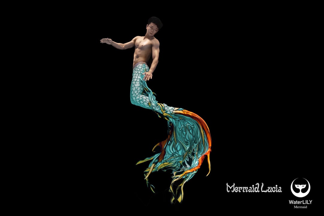 Turquoise Water Peacock Mermaid Merman Tail - Etsy