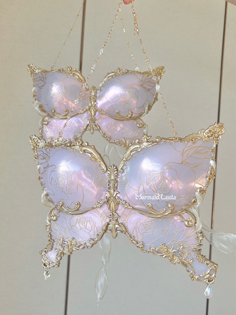 Moonstone Butterfly Resin Mermaid Corset Bra Top Cosplay - Etsy UK