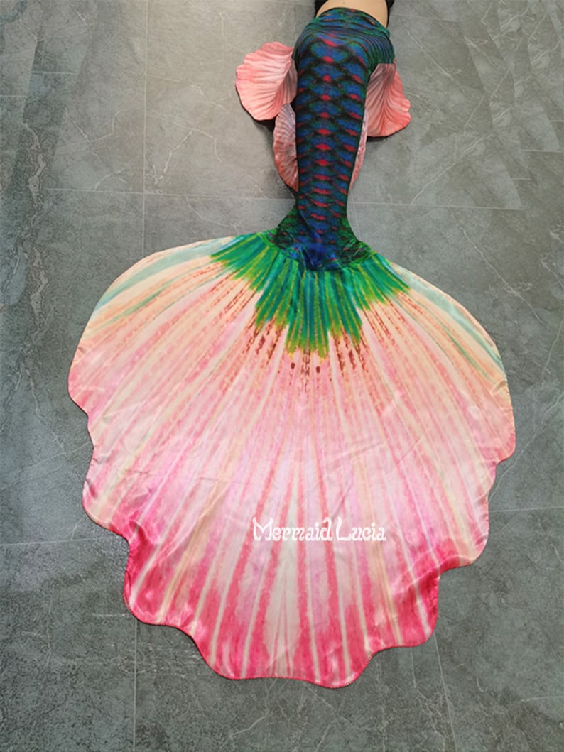 HANDMADE Big Koi Fluke Synthetic Silk Reflective Fabric Mermaid Tail - Etsy