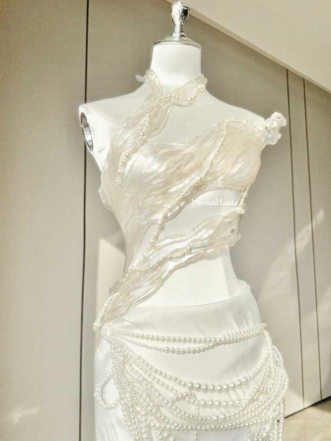 Pearl - Wrapped Elegance Resin Mermaid Corset Bra Top Cosplay Costume ...