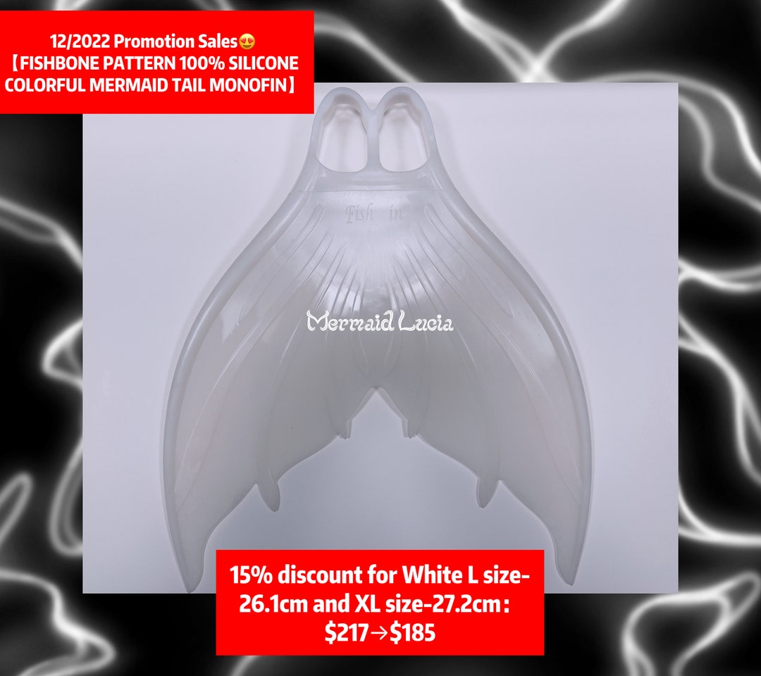 Patent-protected Fishbone Pattern 100% Silicone Colorful Mermaid Tail ...