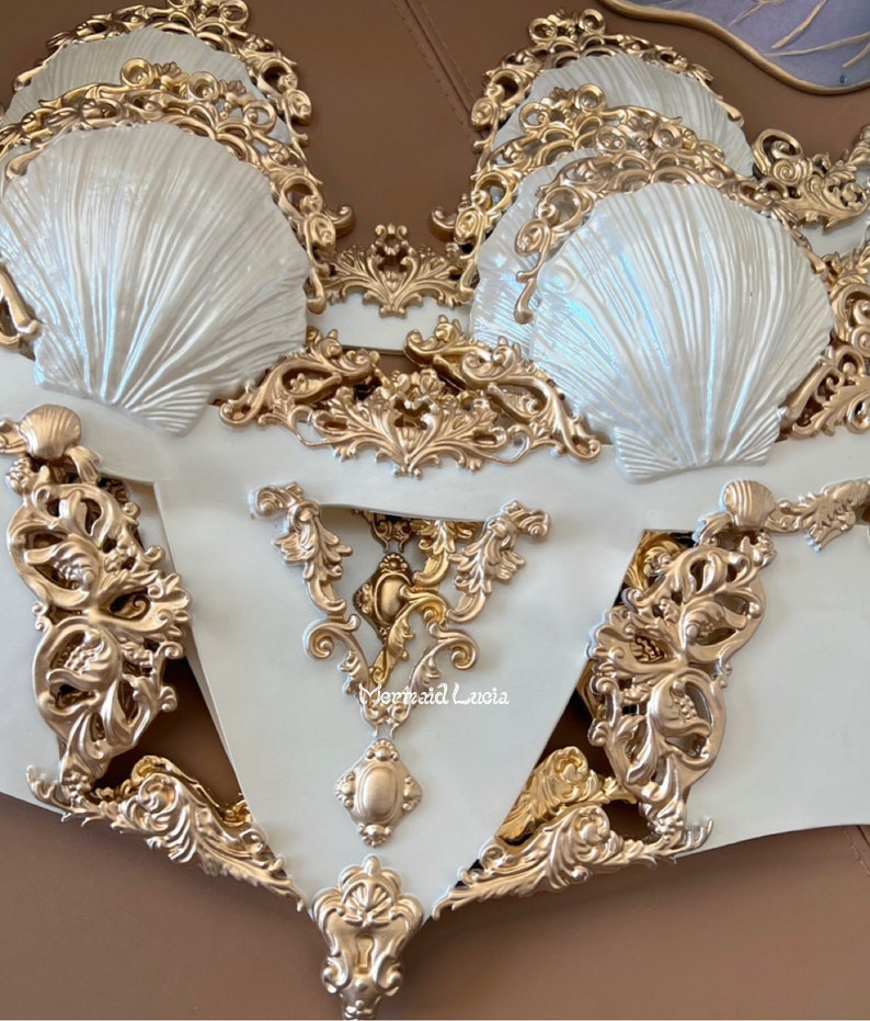 Vintage Palace Shell Resin Mermaid Corset Bra Top Cosplay - Etsy