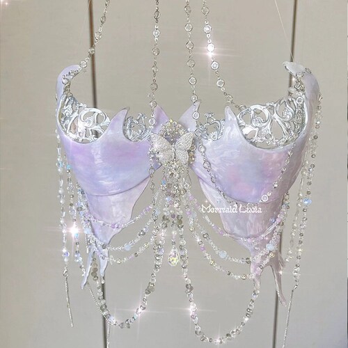 Waterlily Butterfly Resin Mermaid Corset Bra Top Cosplay - Etsy