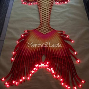 Patent-protected Glowing Mermaid Merman Tail Style 1 Yellow Red - Etsy