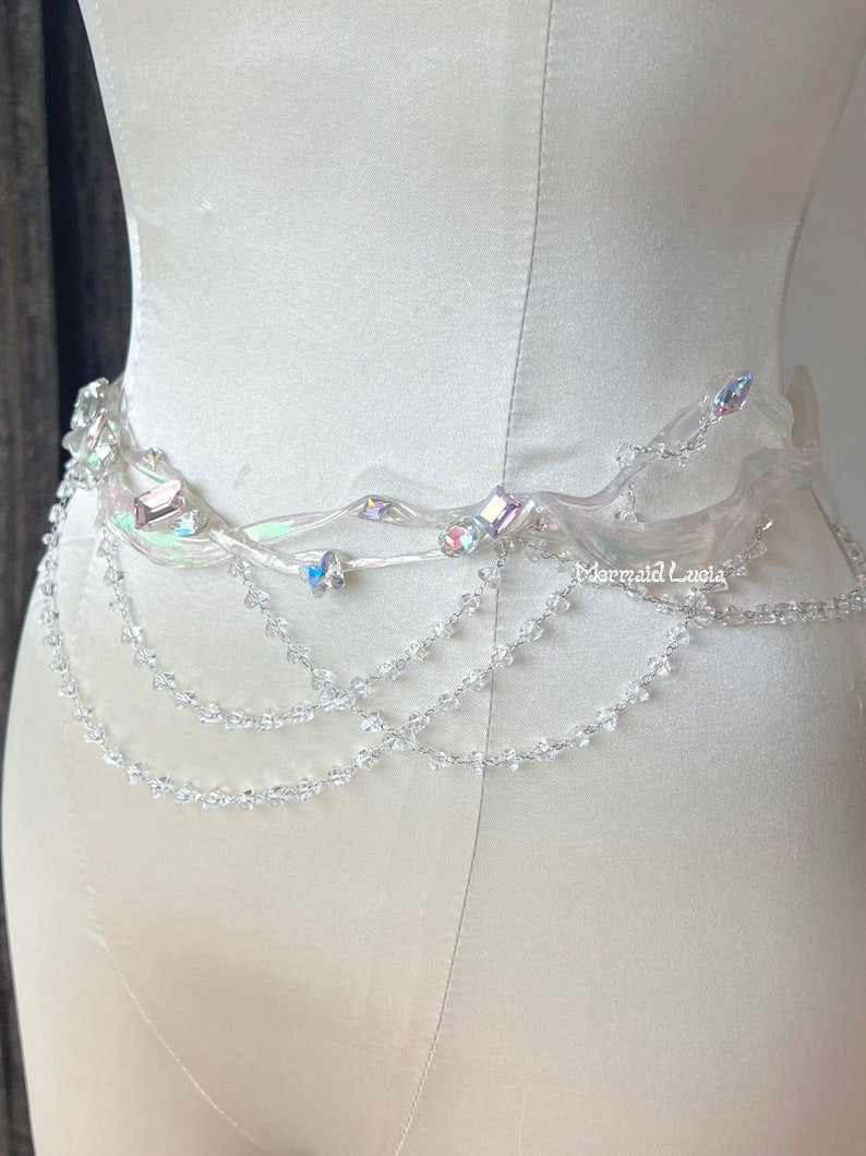 Crystal Princess Waist Chain Resin Mermaid Corset Bra Top - Etsy