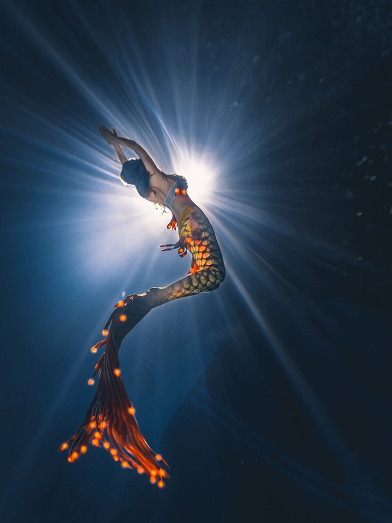 Patent-protected Glowing Mermaid Merman Tail Style 1 Yellow - Etsy