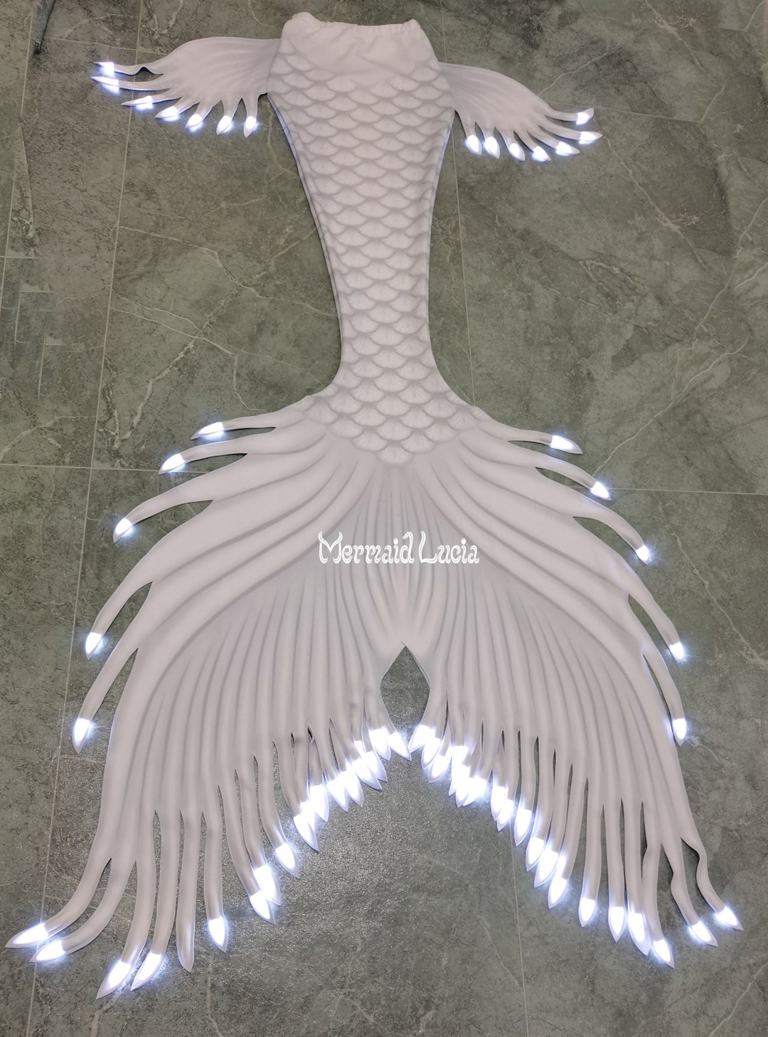 Patent-protected Glowing Mermaid Merman Tail Style 1 White - Etsy
