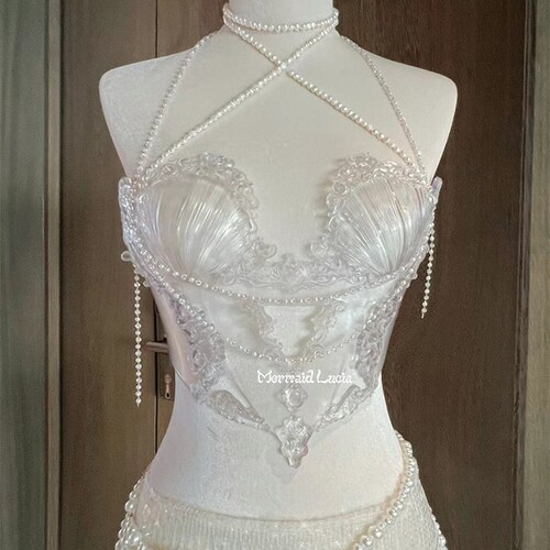 Vintage Palace Shell Resin Mermaid Corset Bra Top Cosplay - Etsy
