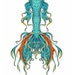Turquoise Water Peacock Mermaid Merman Tail - Etsy