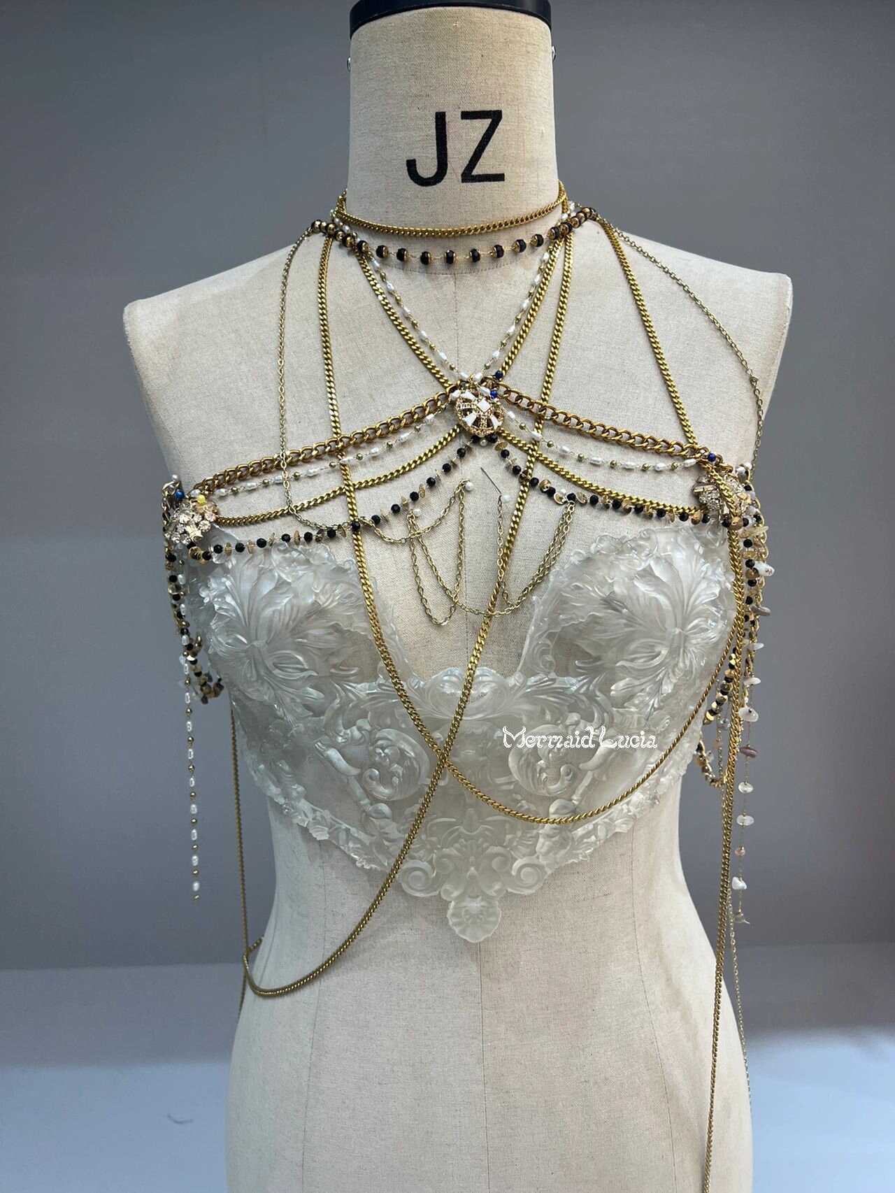 Jibaro Banshee Resin Mermaid Corset Bra Top Cosplay Costume - Etsy UK