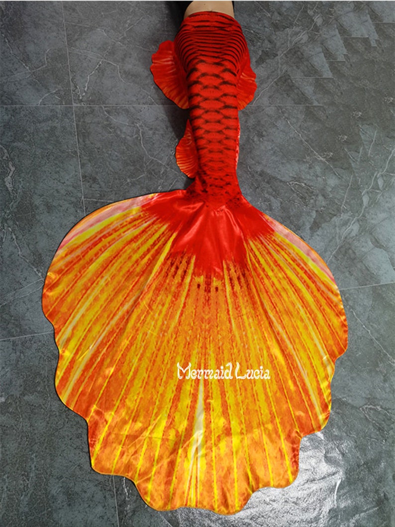 HANDMADE Big Koi Fluke Synthetic Silk Reflective Fabric Mermaid Tail - Etsy