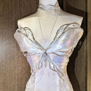 Ice Rift Crystal Butterfly Zirconia Resin Porcelain Mermaid Corset Bra ...