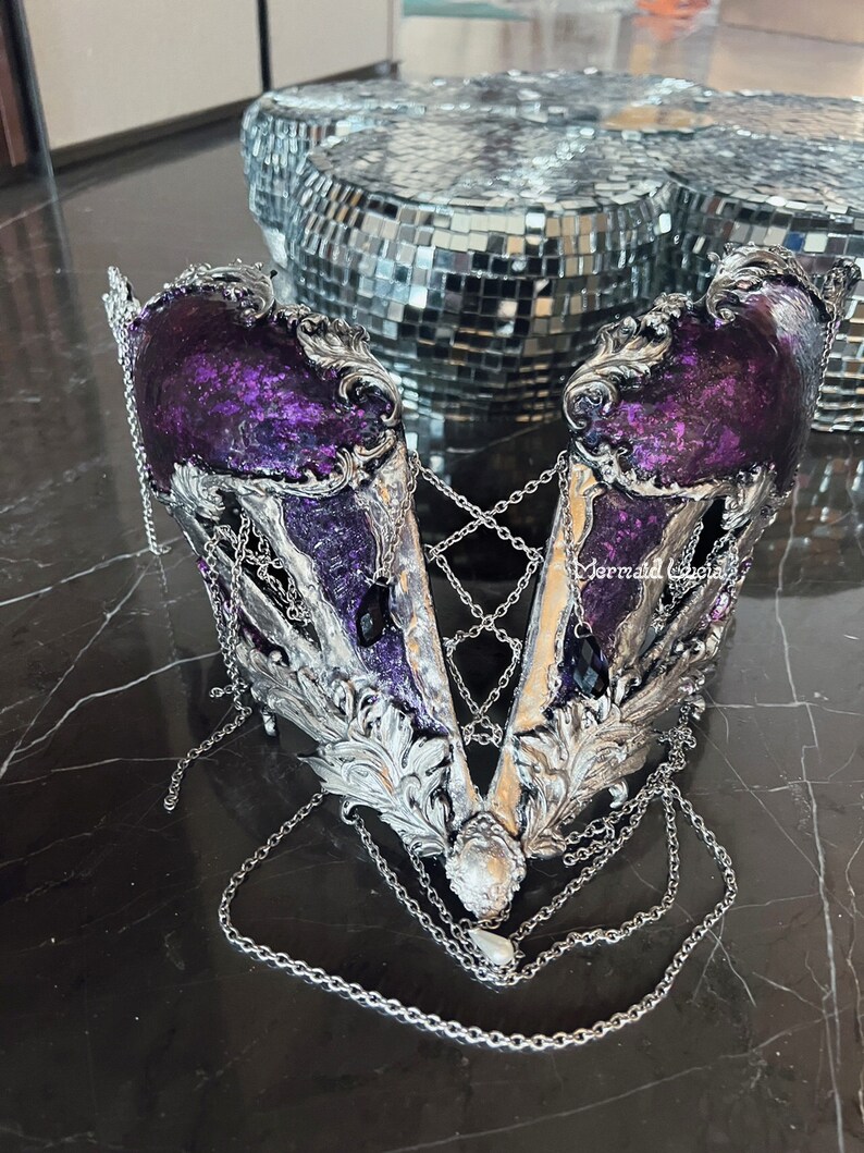 Queen Amethyst Resin Mermaid Corset Bra Top Cosplay Costume - Etsy