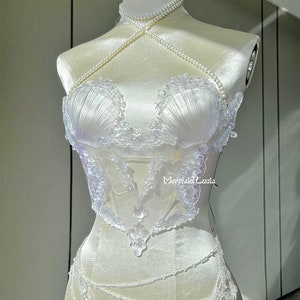 Transparent Shell Girl Resin Mermaid Corset Bra Top Cosplay Costume ...