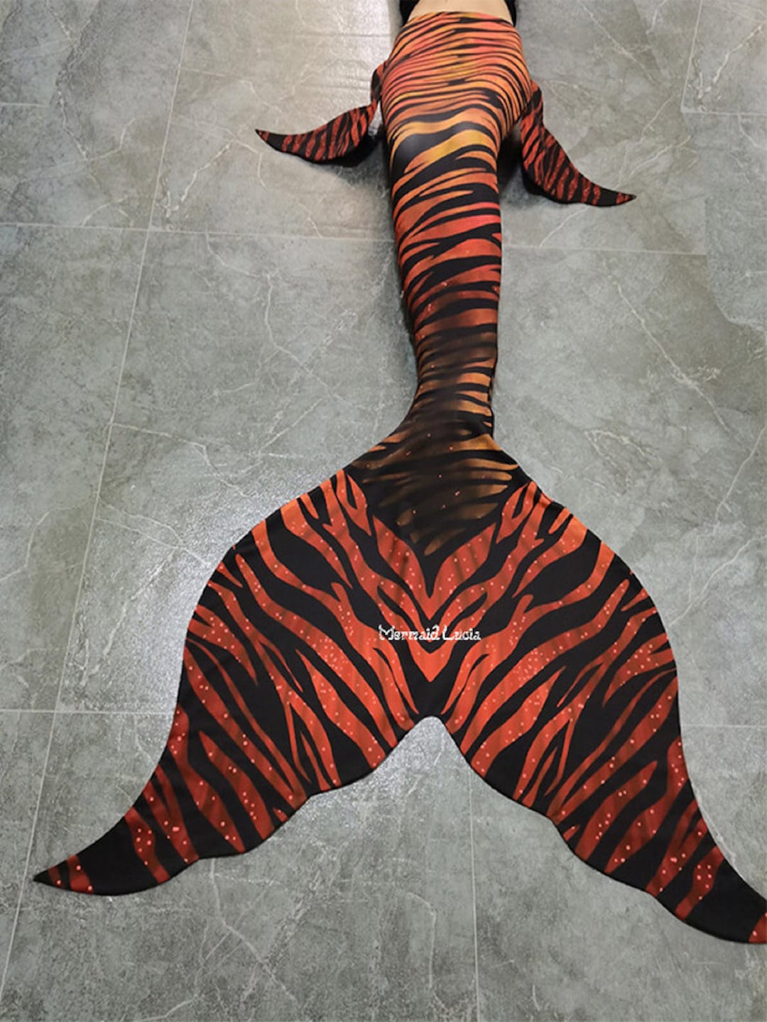 Tiger Pattern Merman Mermaid Tail - Etsy