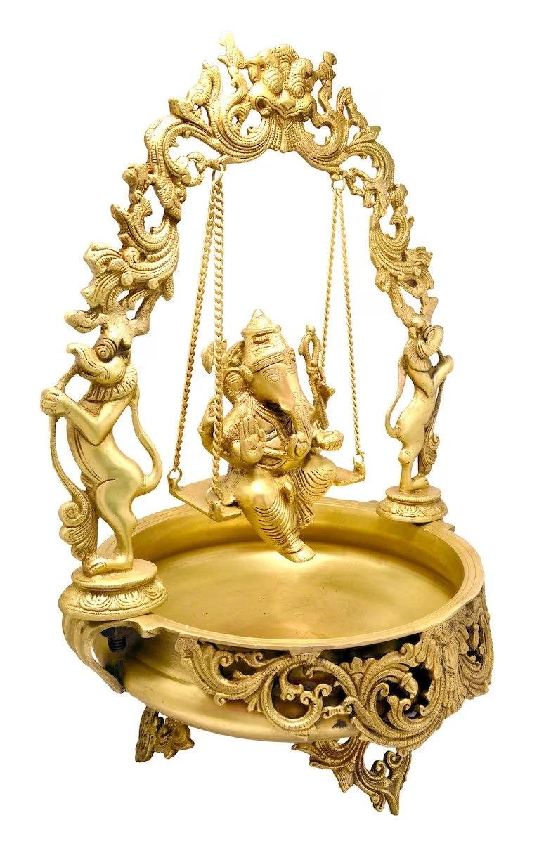 Ganesh Statue,brass Ganesha Statue,swing Ganesh,god of Good Luck,large ...