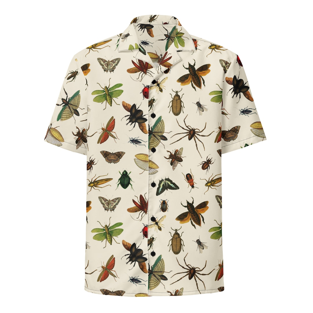 Bug Lover's Button up Shirt With Insects Gifts for Him - Etsy