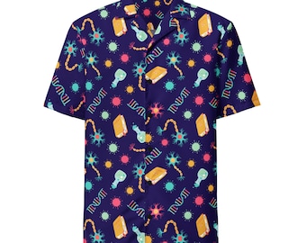 Cell Biology Hawaiian-style Shirt, Microbiology Button up Shirt for ...