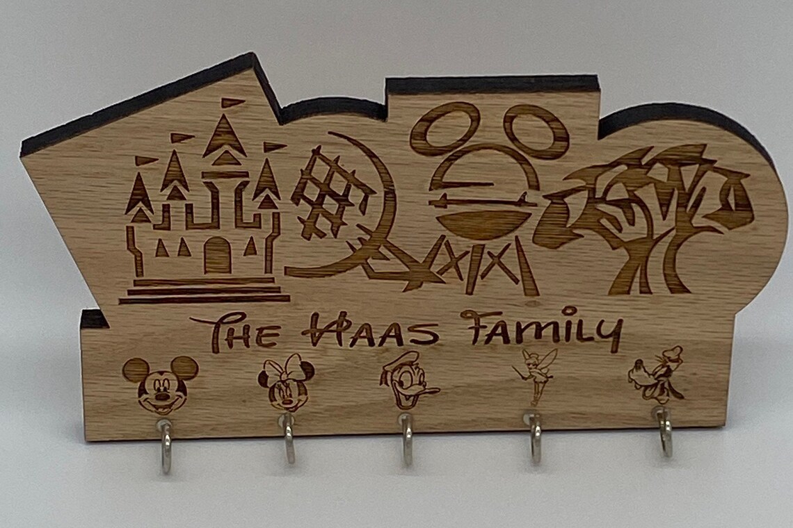 Personalized Parks Key Holder Key Rack Handmade Solid Oak - Etsy