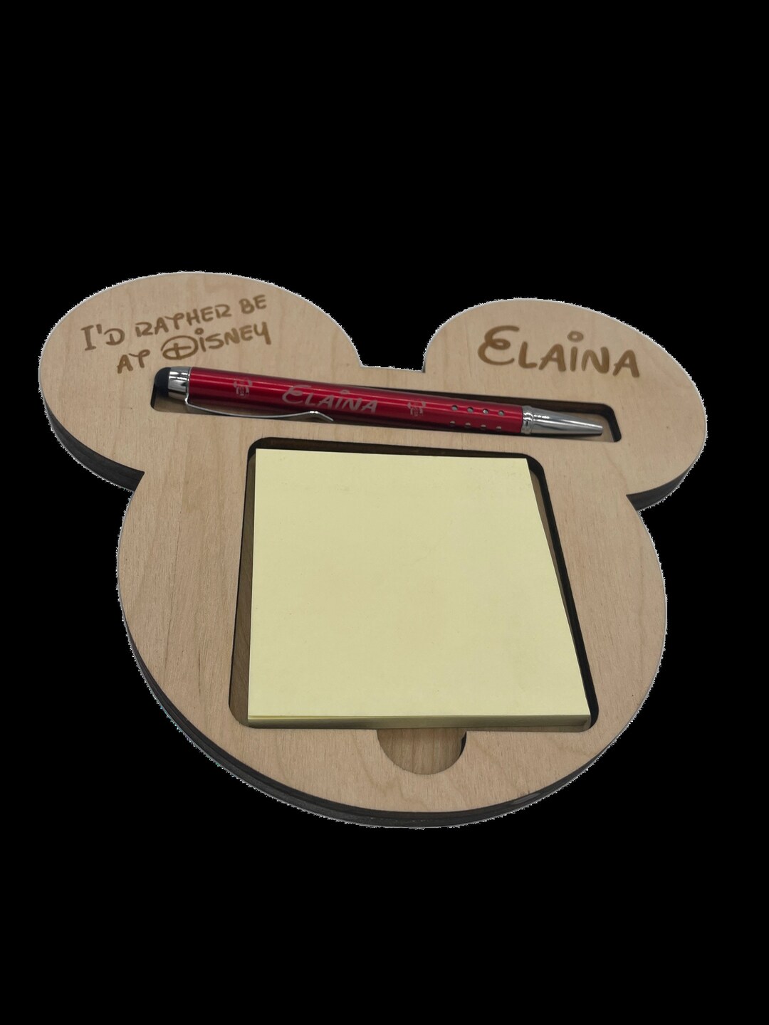 Personalized Sticky Note Holder With Personalized Pen - Etsy