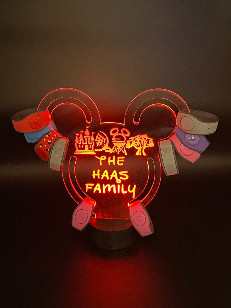 Custom Engraved LED Theme Park Band Holder - Etsy