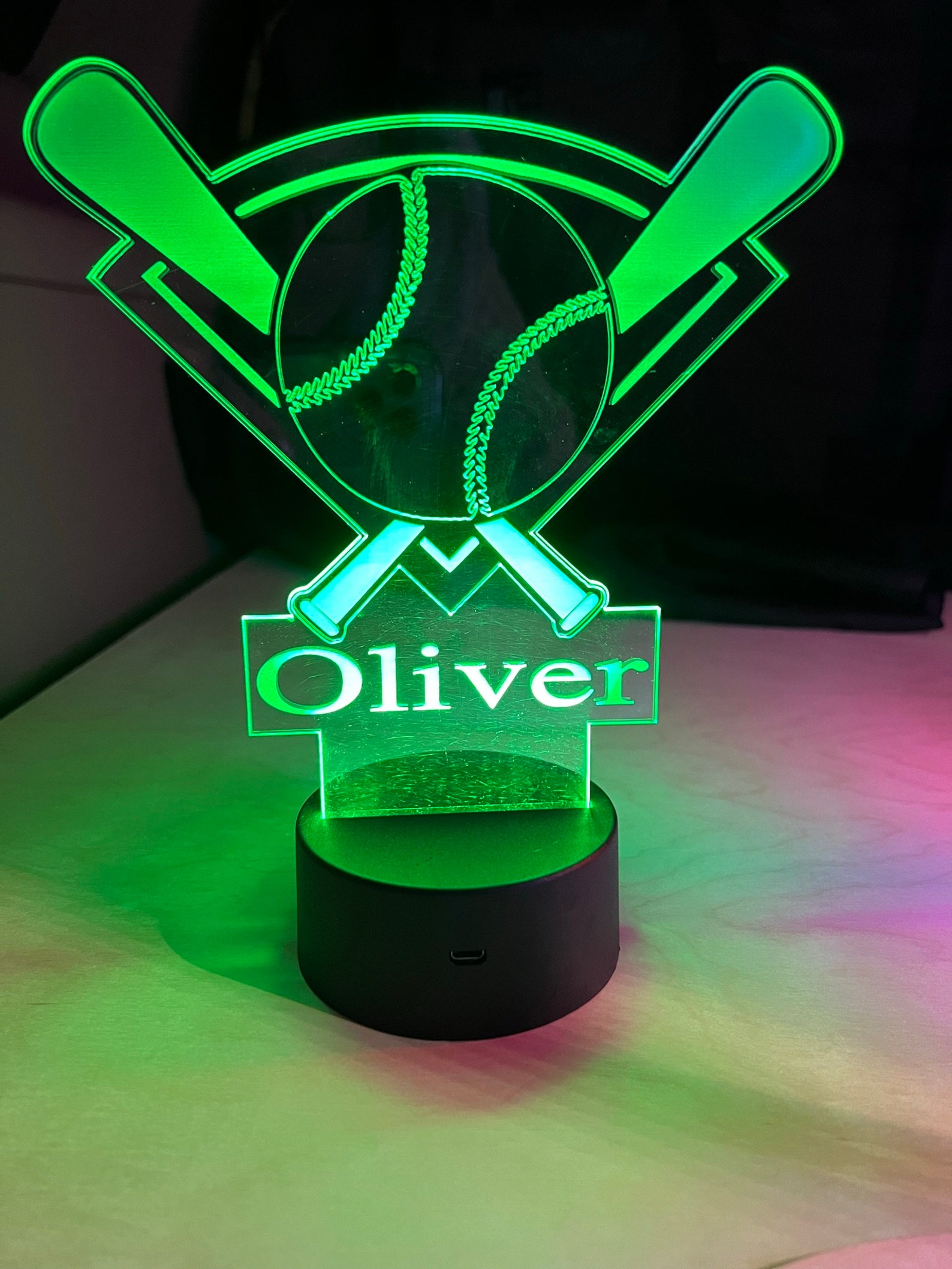 Sports Themed Acrylic LED Lights/ Color Changing Acrylic Night - Etsy