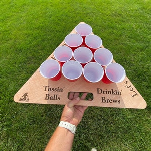 Custom Beer Pong Rack, Personalized Beer Pong Tray, Tailgating ...