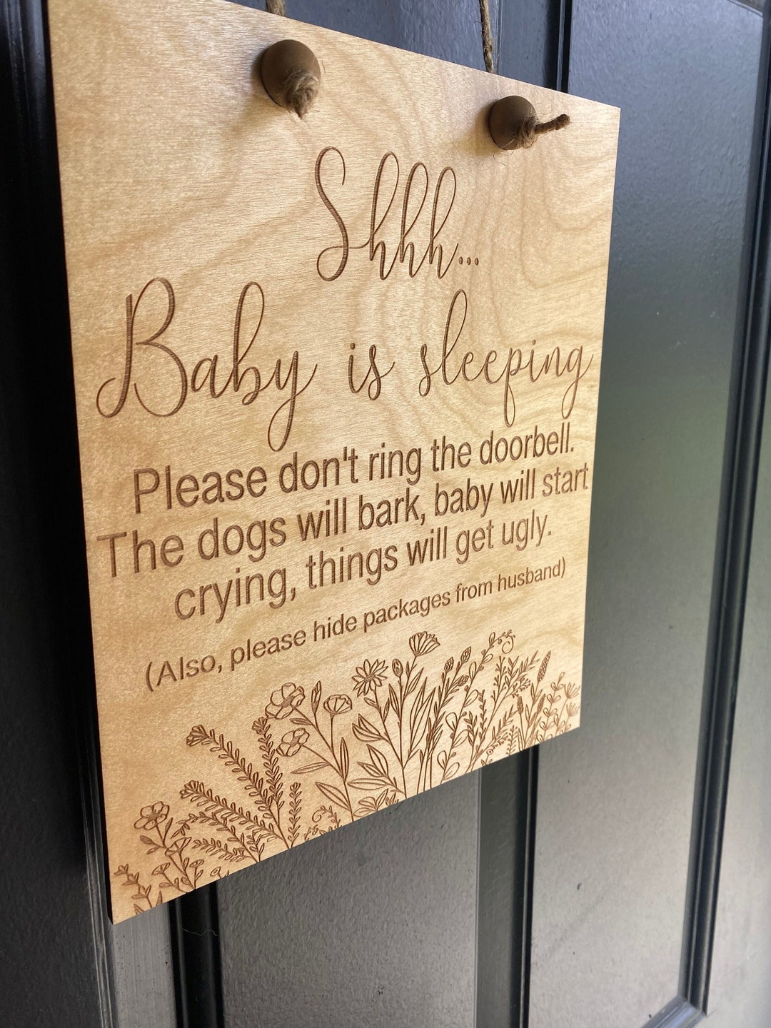 Sleeping Baby Door Sign/ Quiet Door Sign/ Do Not Disturb Sign - Etsy